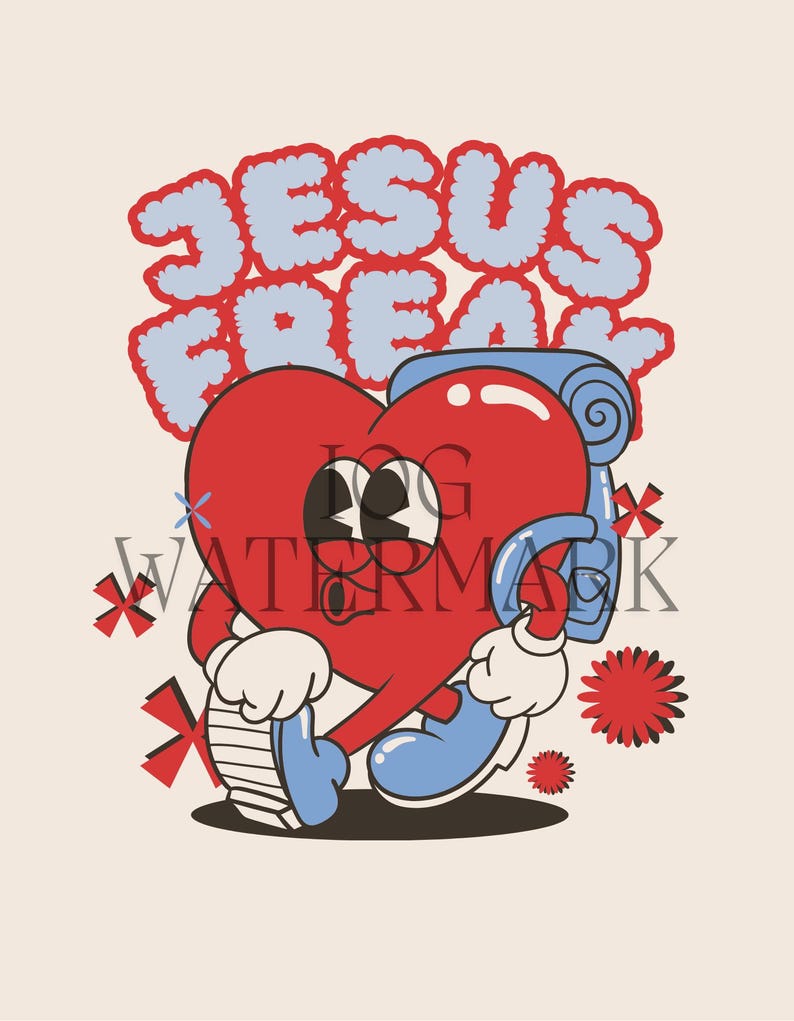 Christian Wall Art Cute Jesus Freak Digital Print - Etsy