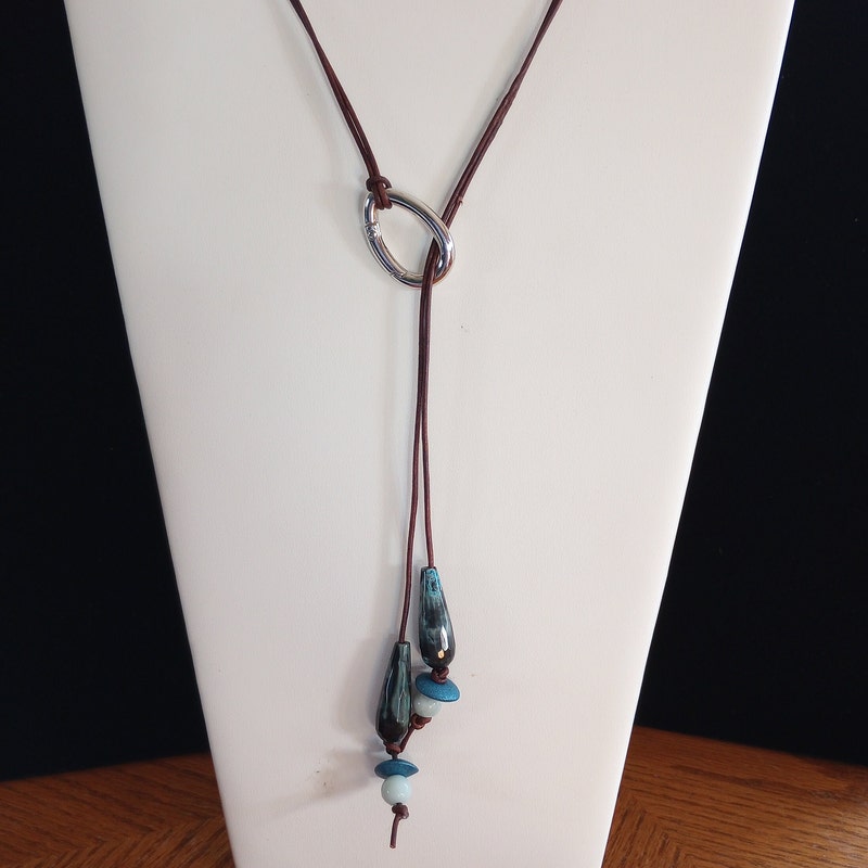 Leather Lariat - Etsy