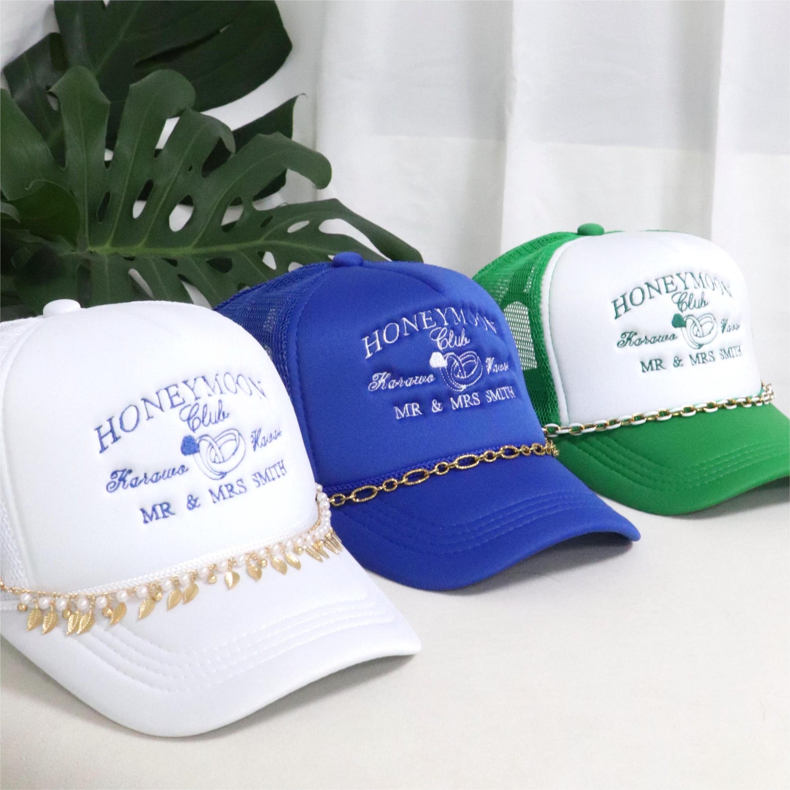 Custom Honeymoon Caps Personalized Bride & Groom Trucker Hats Wedding ...