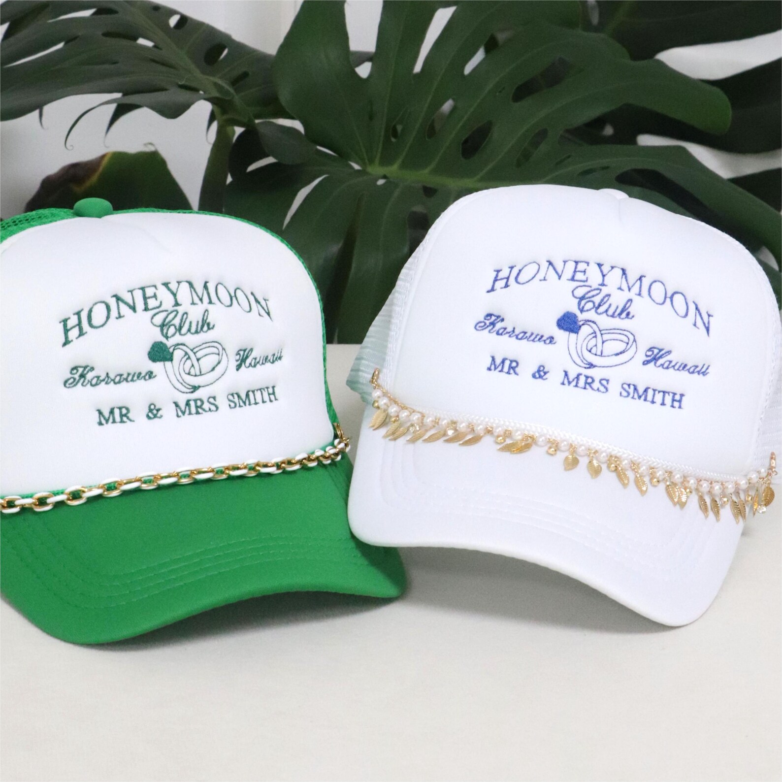 Custom Honeymoon Caps Personalized Bride & Groom Trucker Hats Wedding ...