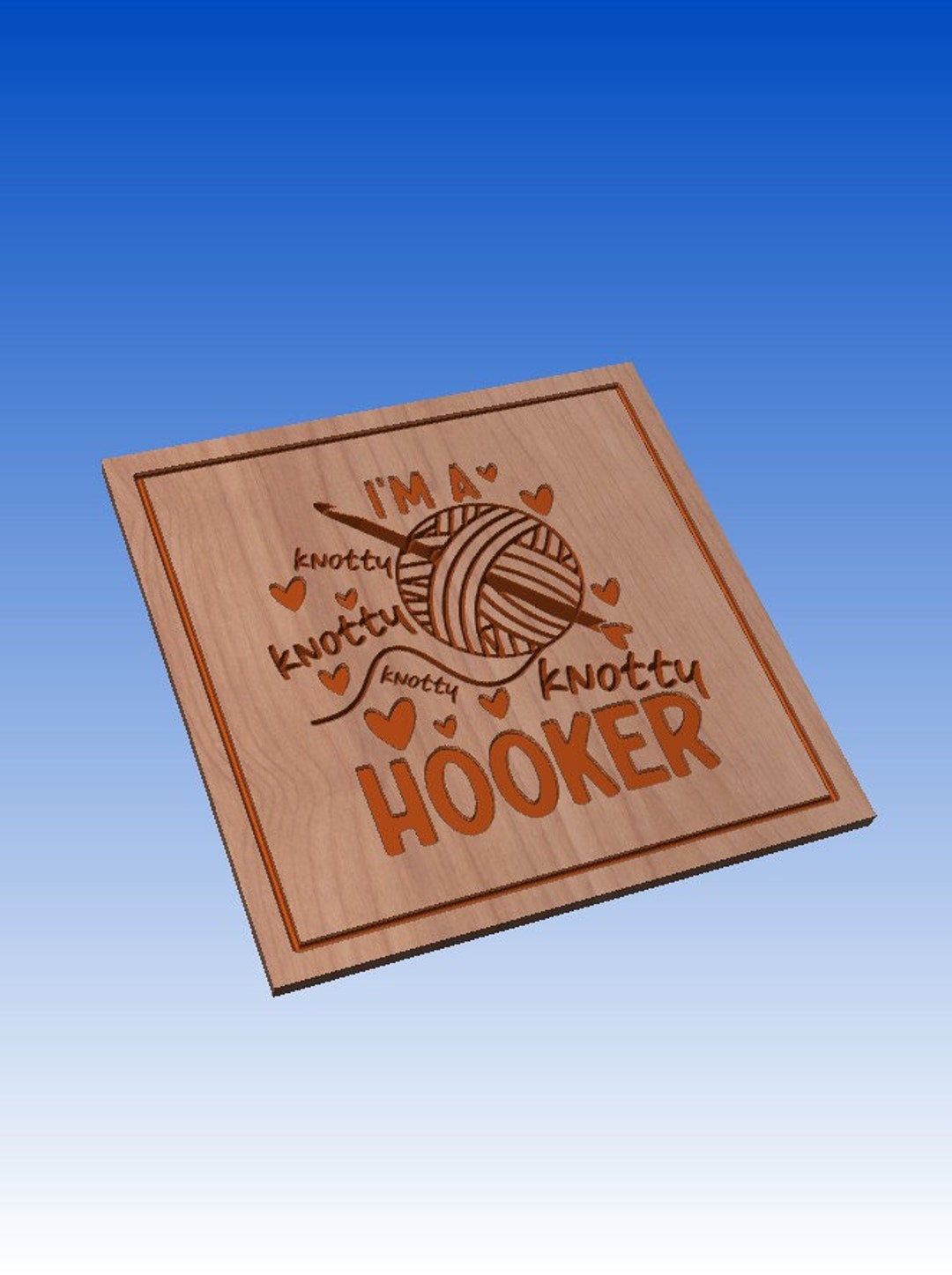I'm a Knotty Hooker - Digital Download Vector Files (svg, Dxf, Ai, Eps ...