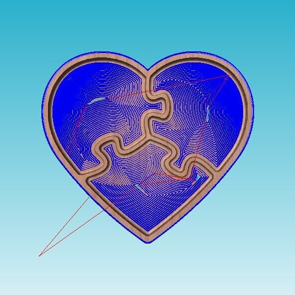 Puzzle Heart Serving Tray - Digital Download Vector Files (svg, Dxf, Ai ...