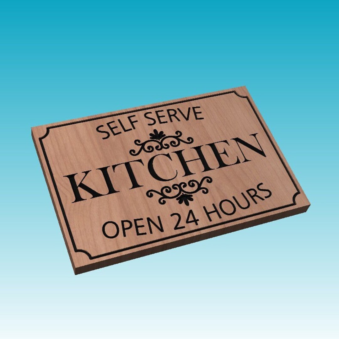 Self Serve Kitchen - Kitchen Sign - Digital Download Vector Files (svg ...