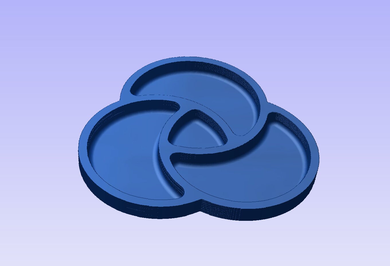 Tri-circle Serving Tray Digital Download Vector Files svg, Dxf, Ai, Eps ...