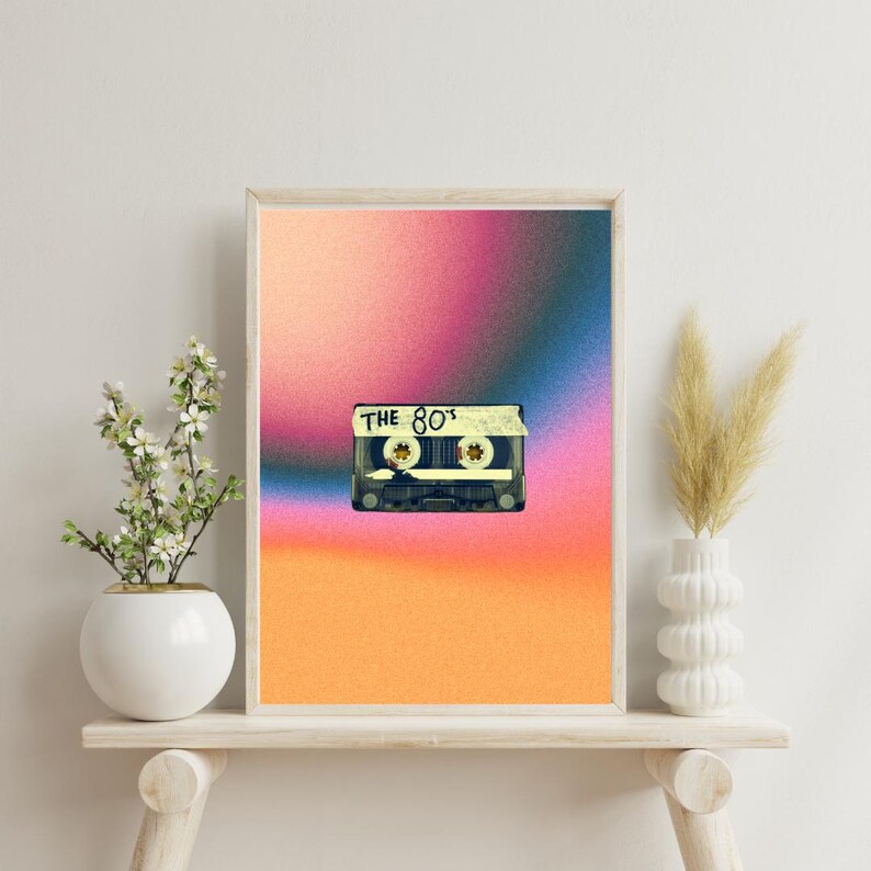 The 80s Wall Print, 80s Lover Wall Art, 80s Vintage Art - Etsy