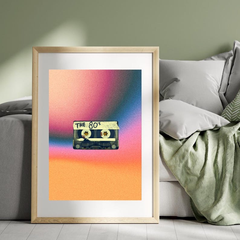 The 80s Wall Print, 80s Lover Wall Art, 80s Vintage Art - Etsy