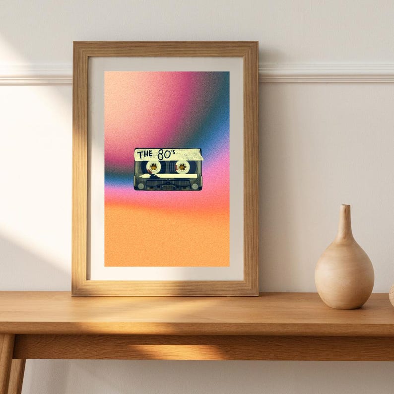The 80s Wall Print, 80s Lover Wall Art, 80s Vintage Art - Etsy