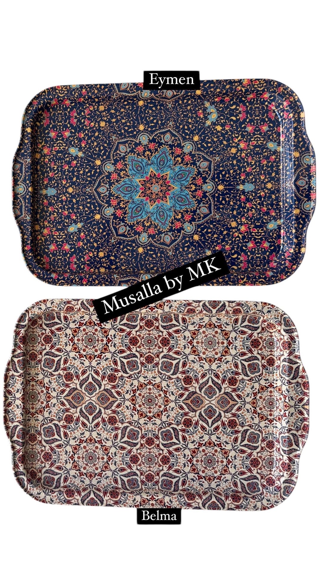 Turkish Ottoman Design Patterned Trays (medium Size) - Etsy