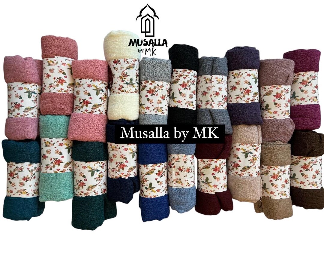 Cotton Soft Muslin Fringed Crinkle Hijab/ Scarf for Muslim Women ...