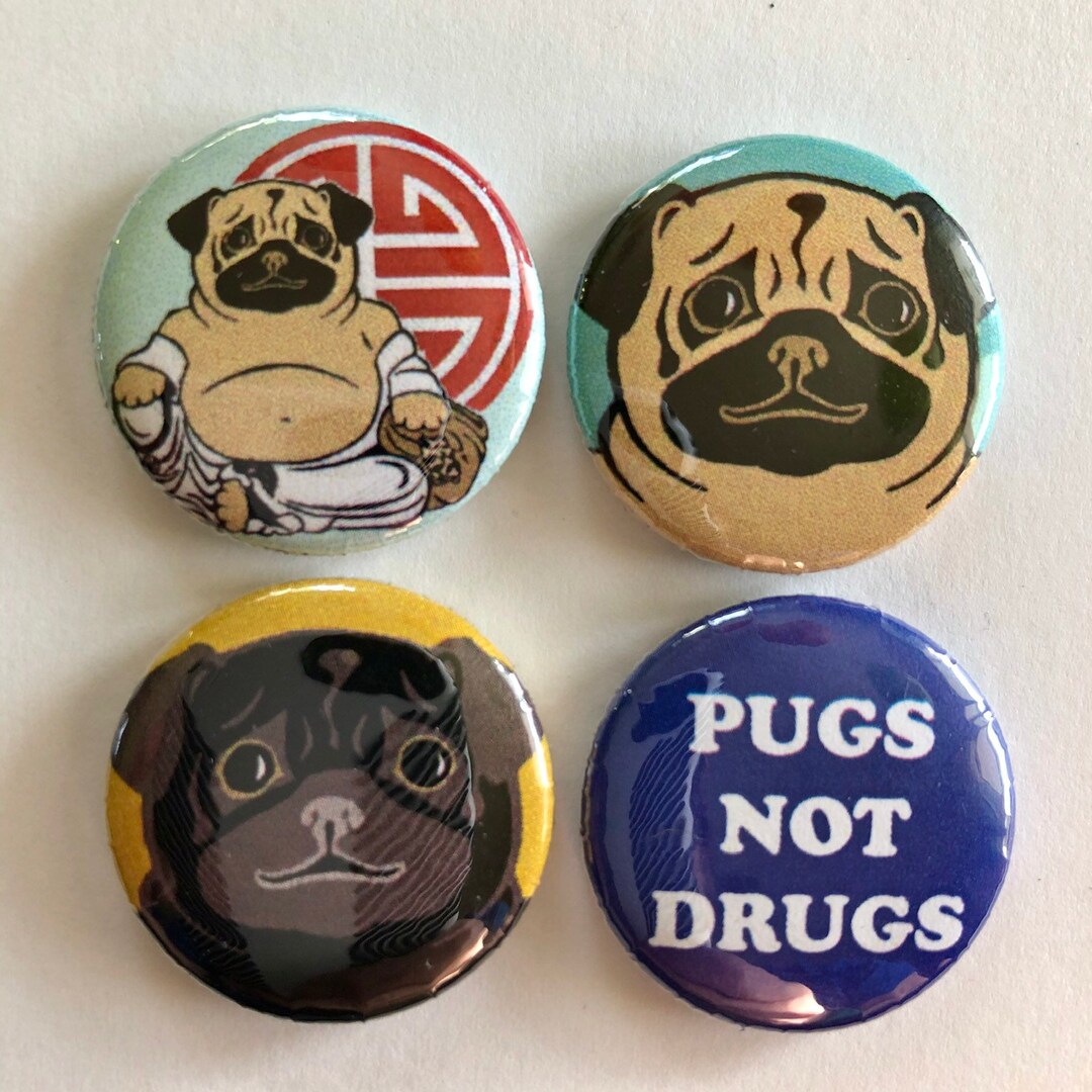 Pug Magnets Set of 4 - Etsy Österreich