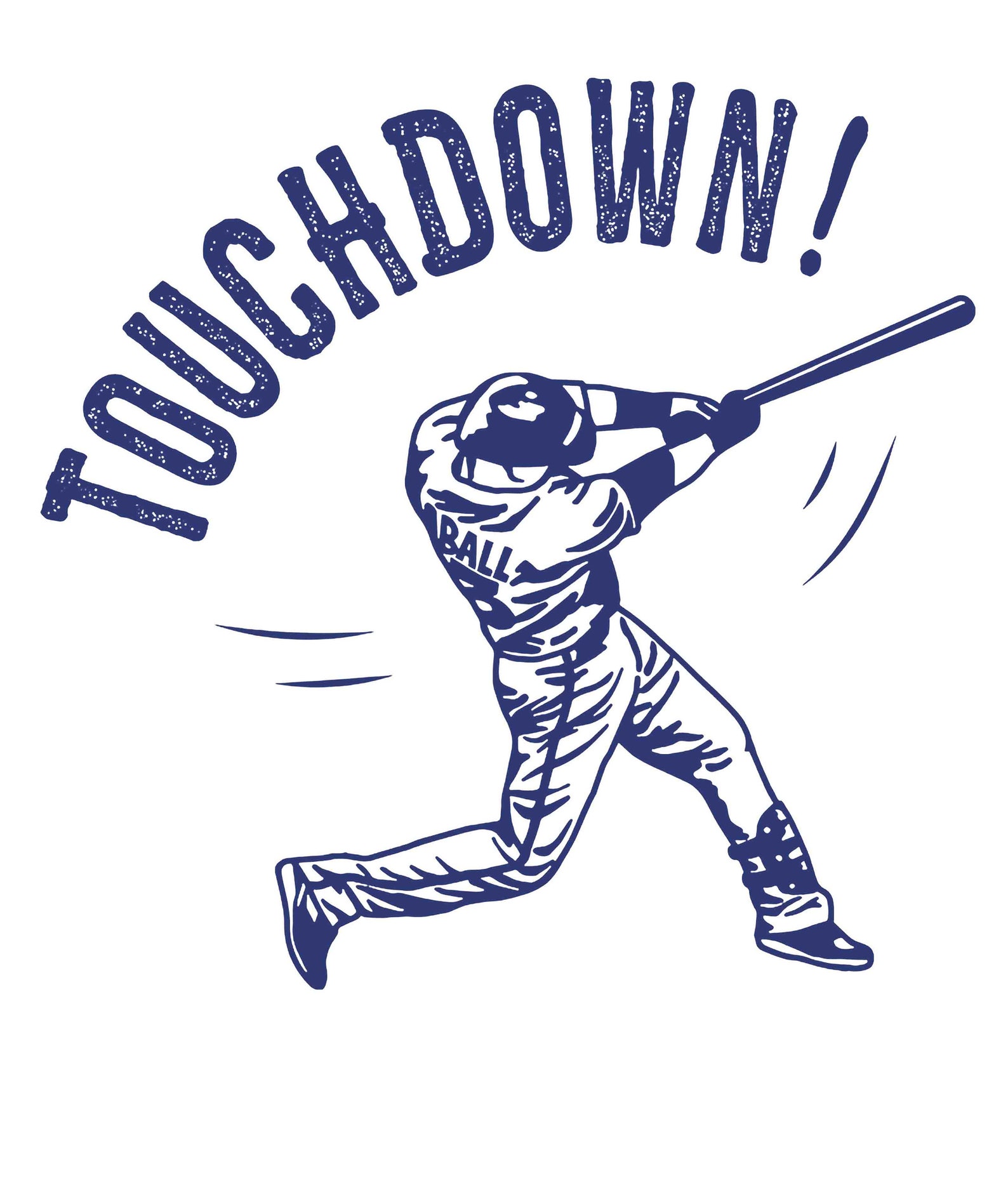 Touchdown Png, Vintage Baseball Png, Touchdown Digital Download File ...