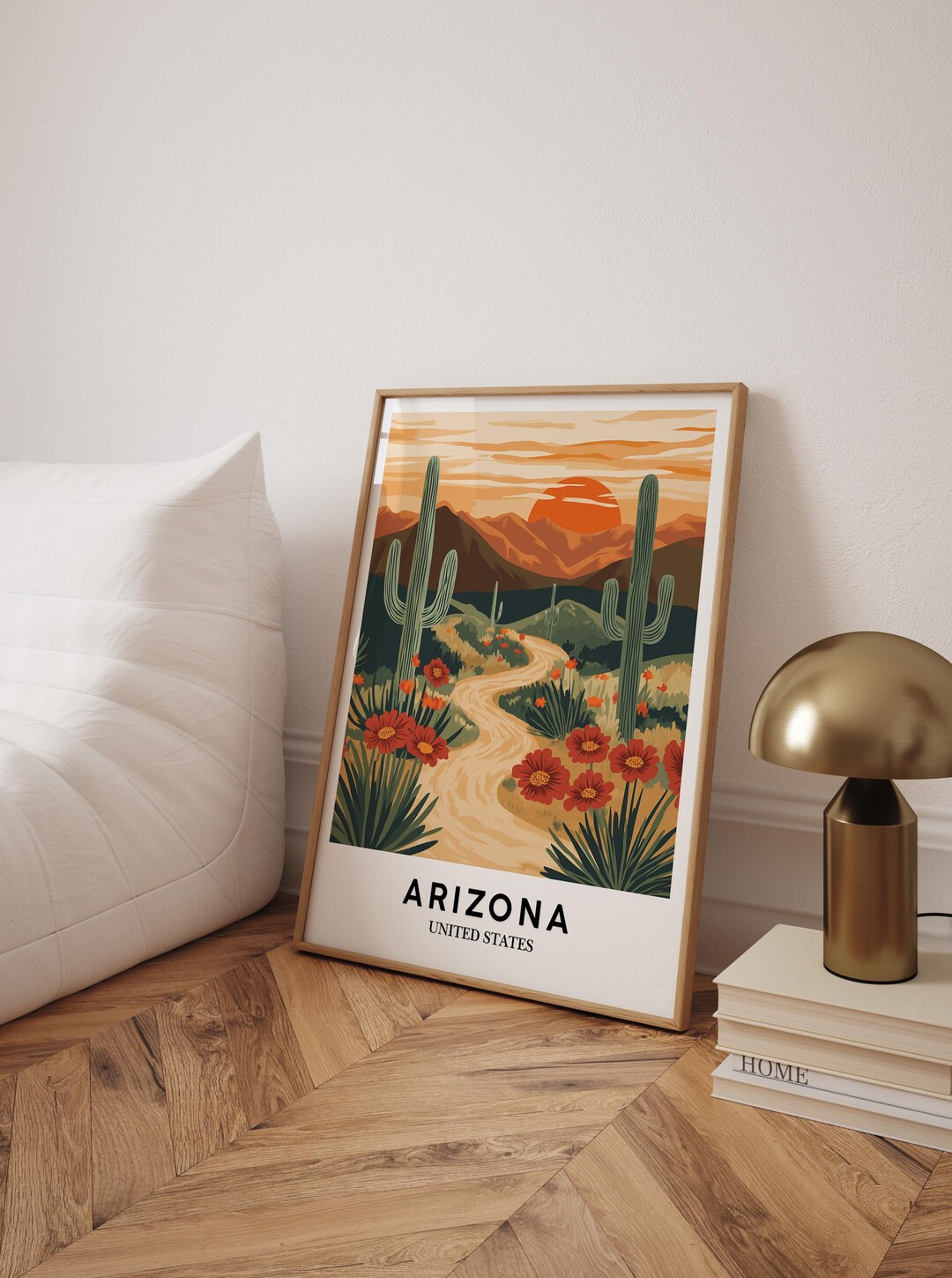 Arizona Print, Arizona Poster, Cactus Wall Art, Arizona Saguaro ...