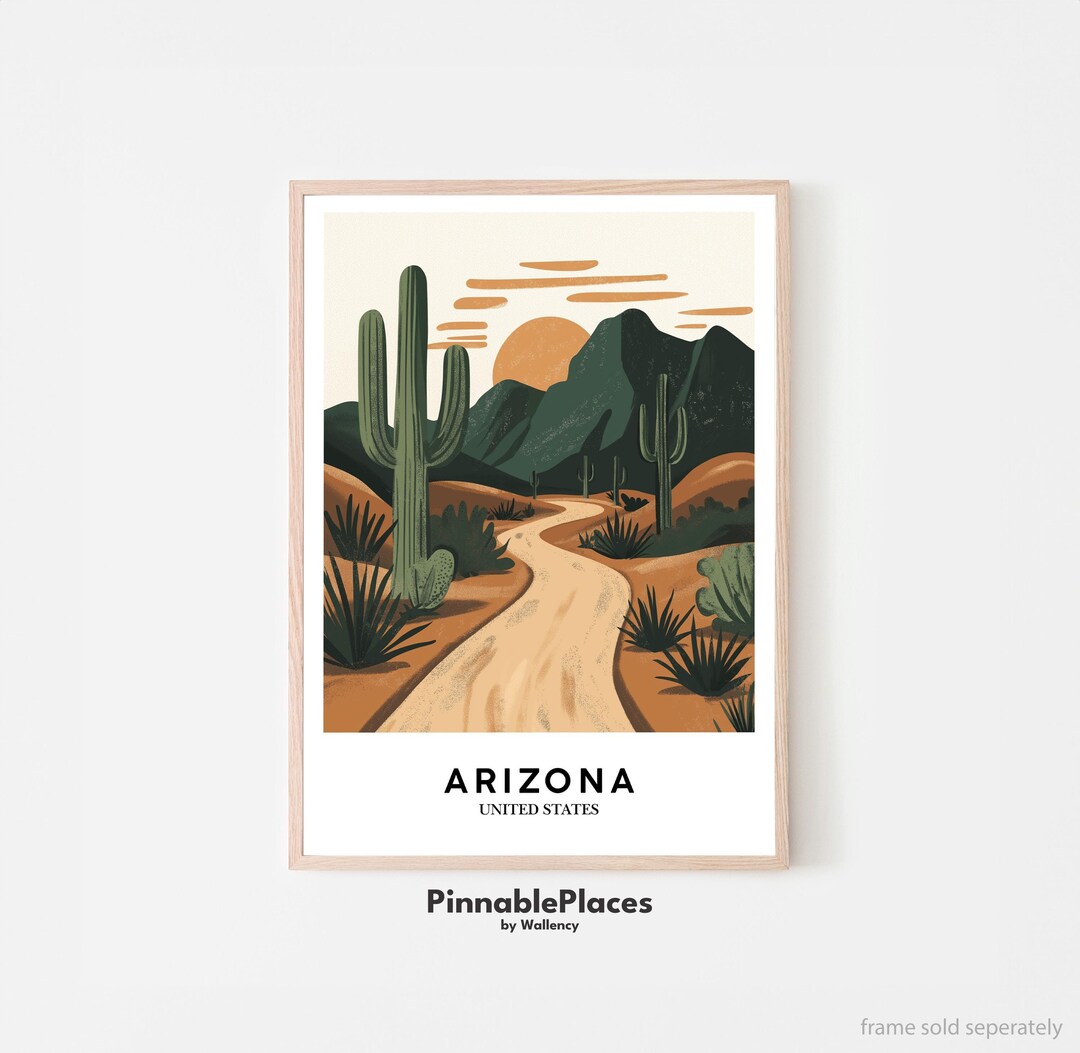 Arizona Desert Print: Saguaro National Park, Southwestern Decor ...
