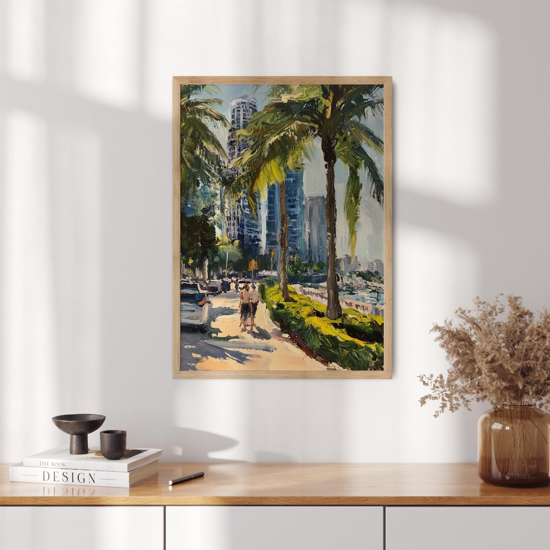 Miami Poster, Miami Art Print, Miami Painting, Miami Wall Art, Florida ...