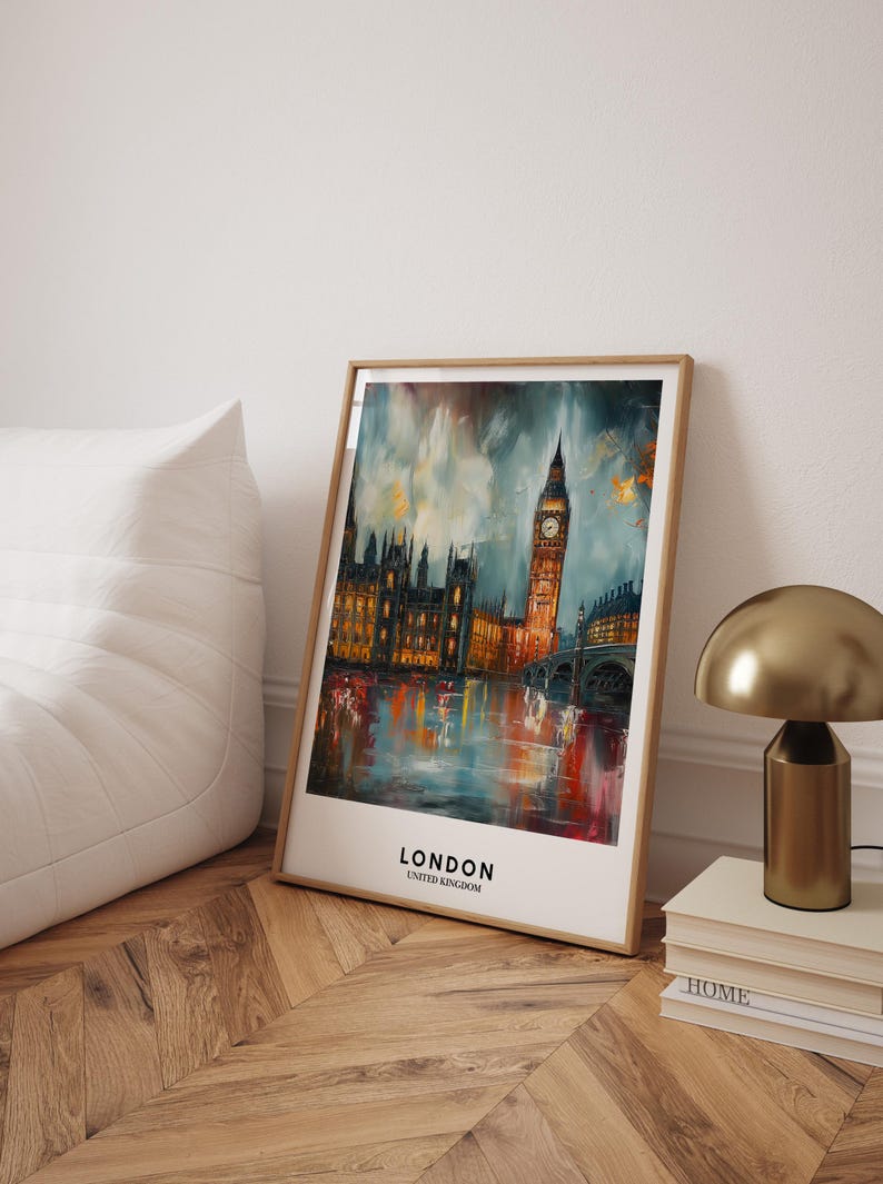 Big Ben Oil Painting Print: London Clock Tower Wall Art - Etsy