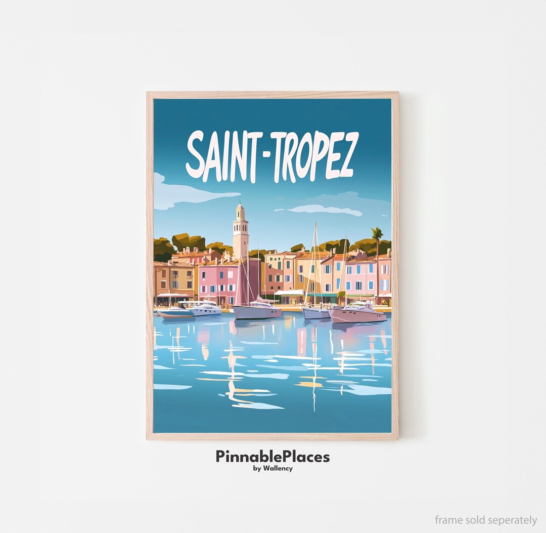 Saint-tropez Poster, Saint-tropez Print, St Tropez Painting, French Riviera, France Art Print ...