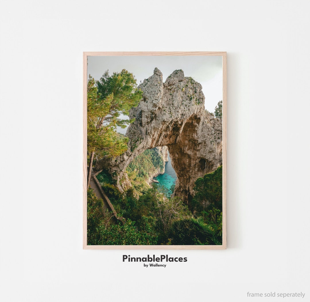 Capri Italy Print: Coastal Landscape Travel Poster (digital File) - Etsy