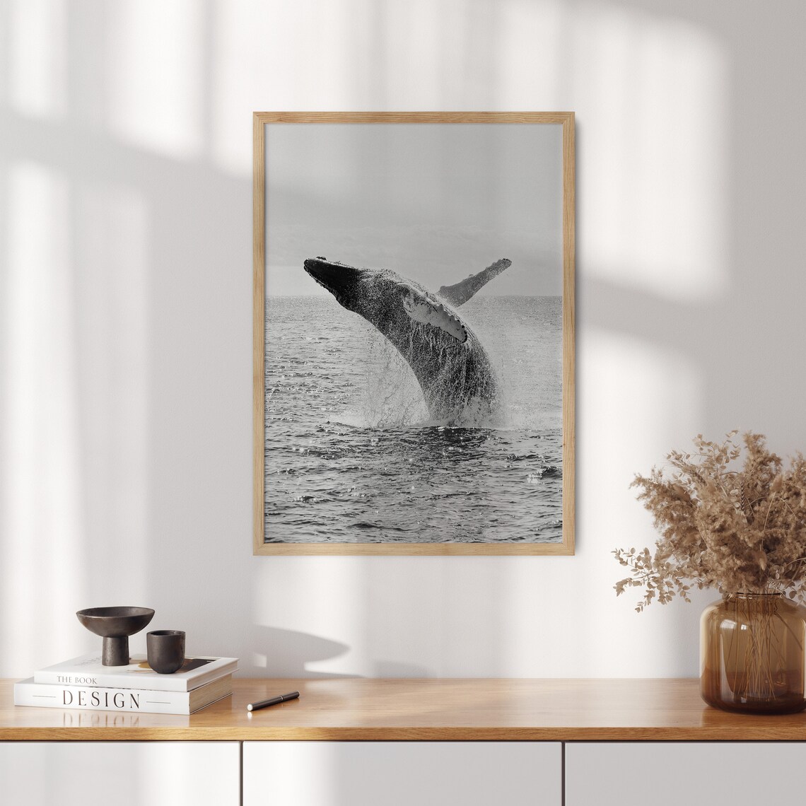 Whale Print, Whale Poster, Whale Photo, Black and White Photo, Ocean ...