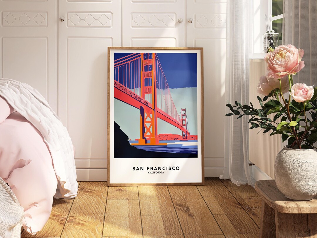 Golden Gate Bridge Poster, Golden Gate Bridge Print, San Francisco Bay ...