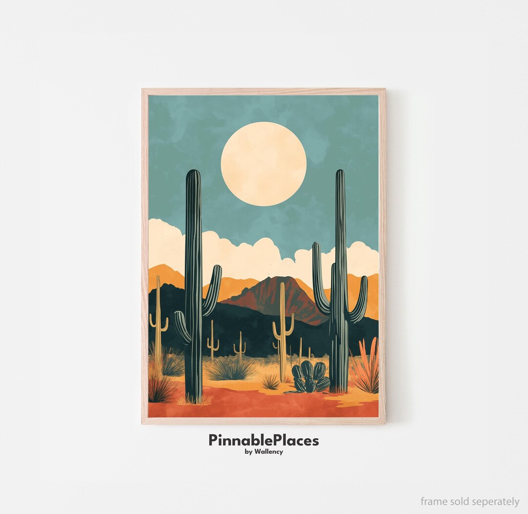 Saguaro Cactus Print: Arizona Desert Landscape (digital File) - Etsy