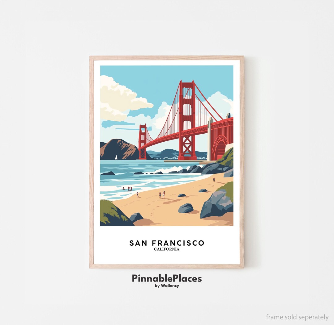 Golden Gate Bridge Poster, Golden Gate Bridge Print, San Francisco Bay ...