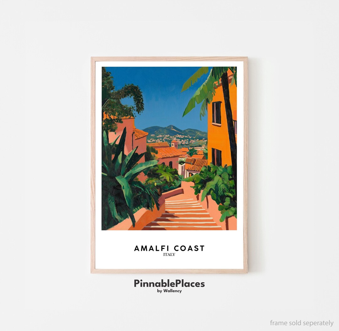 Amalfi Coast Poster, Amalfi Coast Art Print, Amalfi Coast Artwork ...