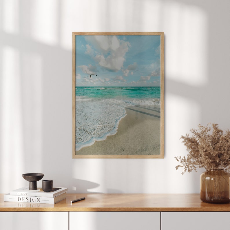 Beach Poster Print, Beach Aerial Print, Miami Beach Photo, Aerial Ocean ...