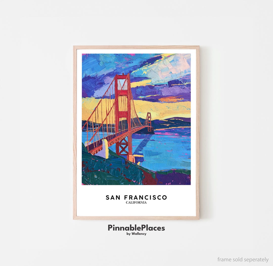 Golden Gate Bridge Poster, Golden Gate Bridge Print, San Francisco Bay ...