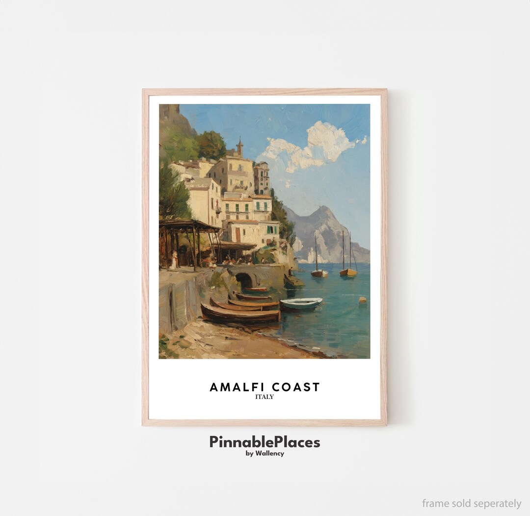 Amalfi Coast Poster, Amalfi Coast Art Print, Amalfi Coast Artwork ...