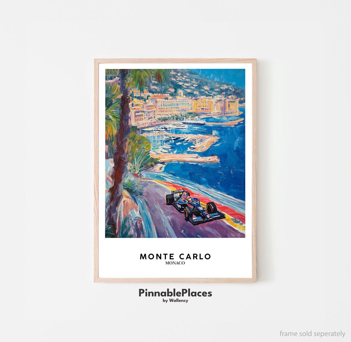 Monaco F1 Poster, Monaco Grand Prix Print, Formula 1 Wall Art, Monaco ...