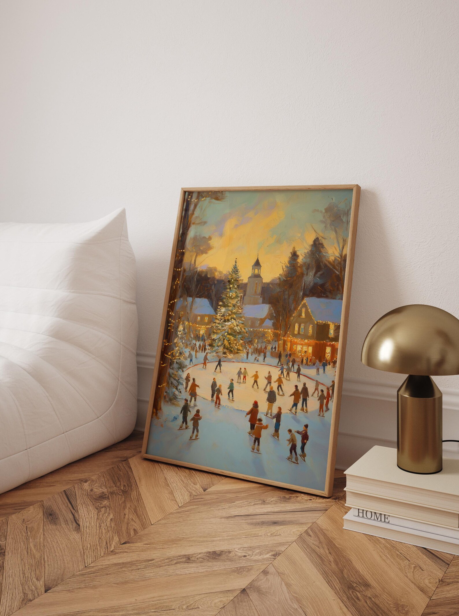 Ice Skating Print, Skating Art Print, Holiday Decoration, Winter ...