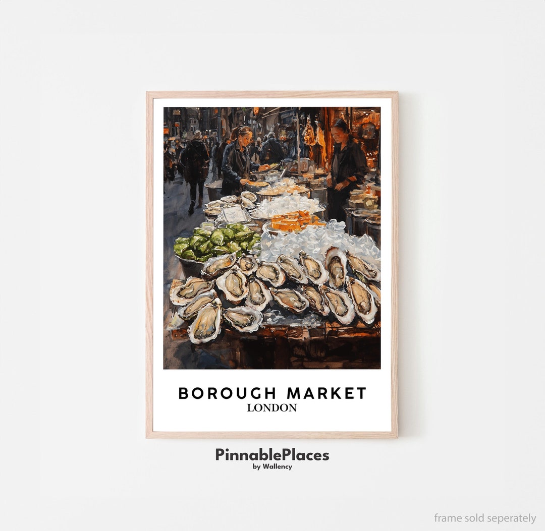 Borough Market Poster, Borough Market Print, Borough Market Travel ...