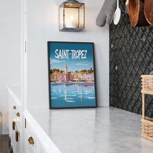 Saint-tropez Poster, Saint-tropez Print, St Tropez Painting, French Riviera, France Art Print ...