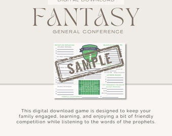 LDS Fantasy Conference Jr. Game Ages 8-11 PDF Digital Download - Etsy