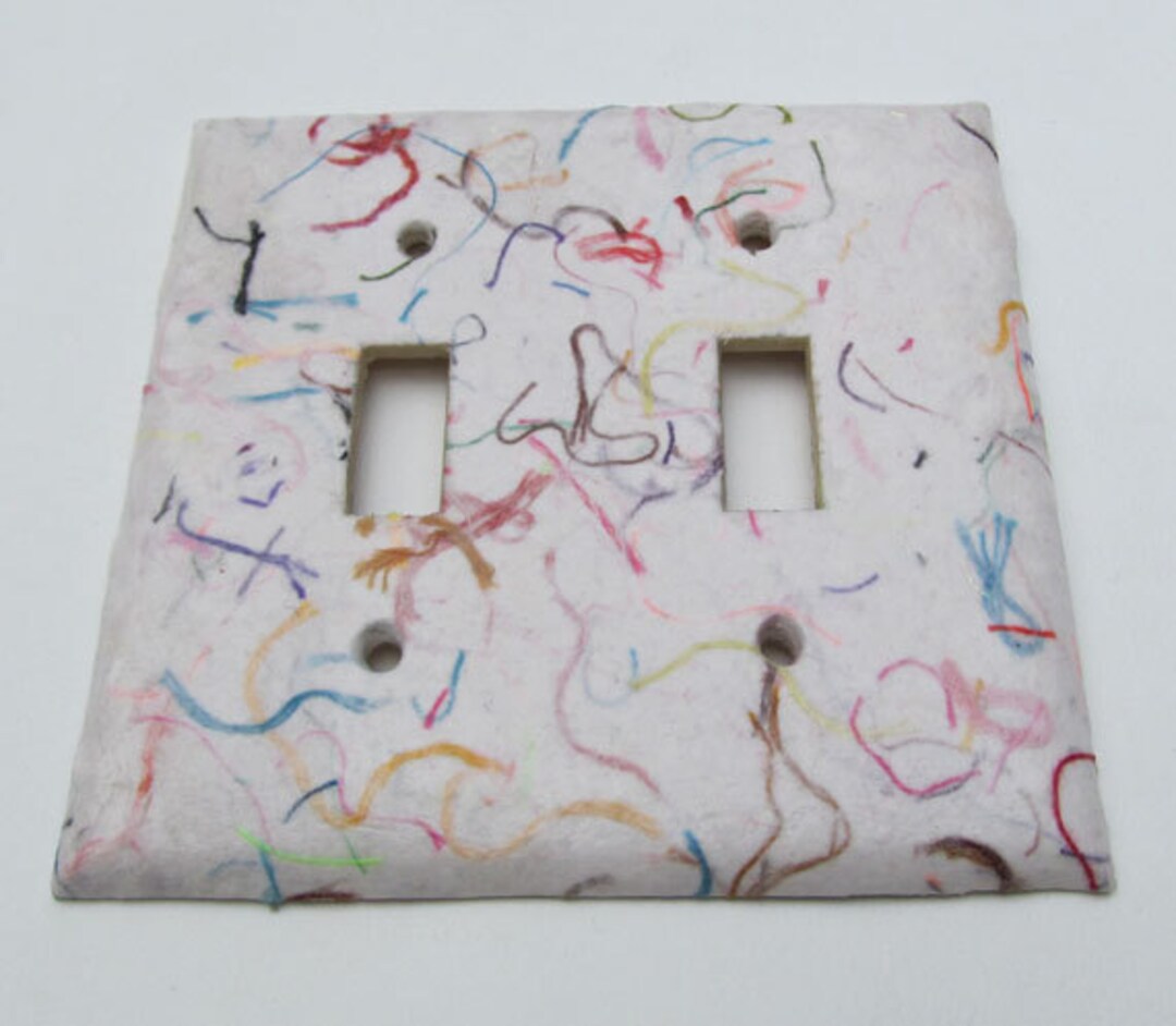 Decorative String Light Switch Plates-recycled Handmade Paper - Etsy