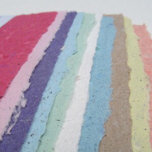 Upcycled Handmade Paper From Recycled Materials. Eco- Friendly, Mixed ...