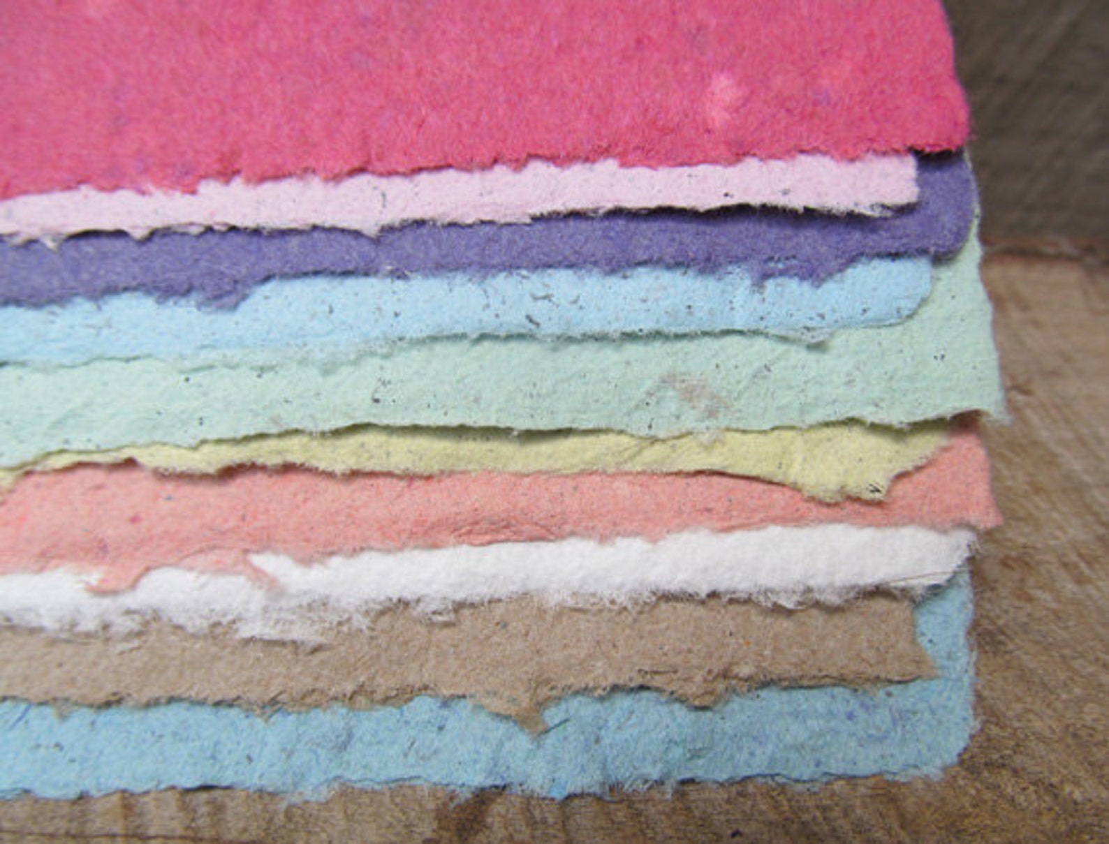 Upcycled Handmade Paper From Recycled Materials. Eco- Friendly, Mixed ...