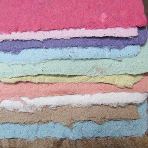 Upcycled Handmade Paper From Recycled Materials. Eco- Friendly, Mixed ...