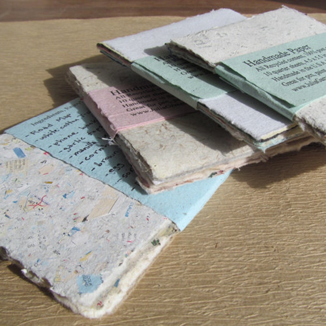 Handmade Paper From Recycled Materials Small Packet Free - Etsy