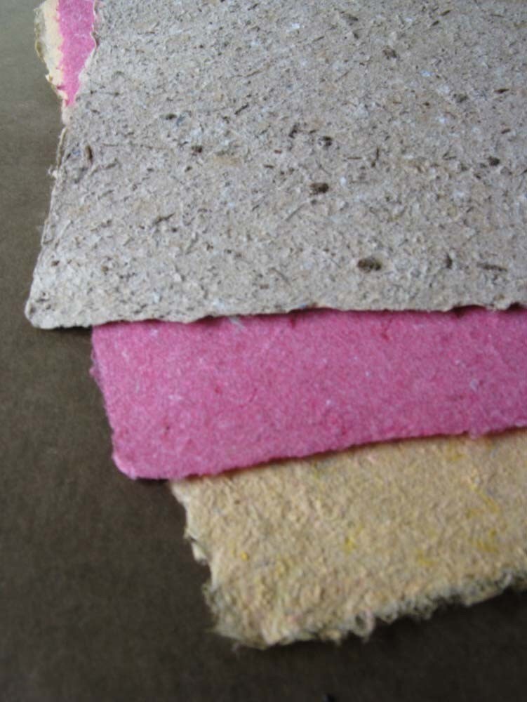 Handmade Paper, Recycled Fibers 8.5 X 11 Inches, Environmentally ...