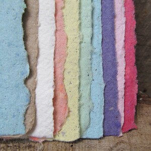 Upcycled Handmade Paper From Recycled Materials. Eco- Friendly, Mixed ...