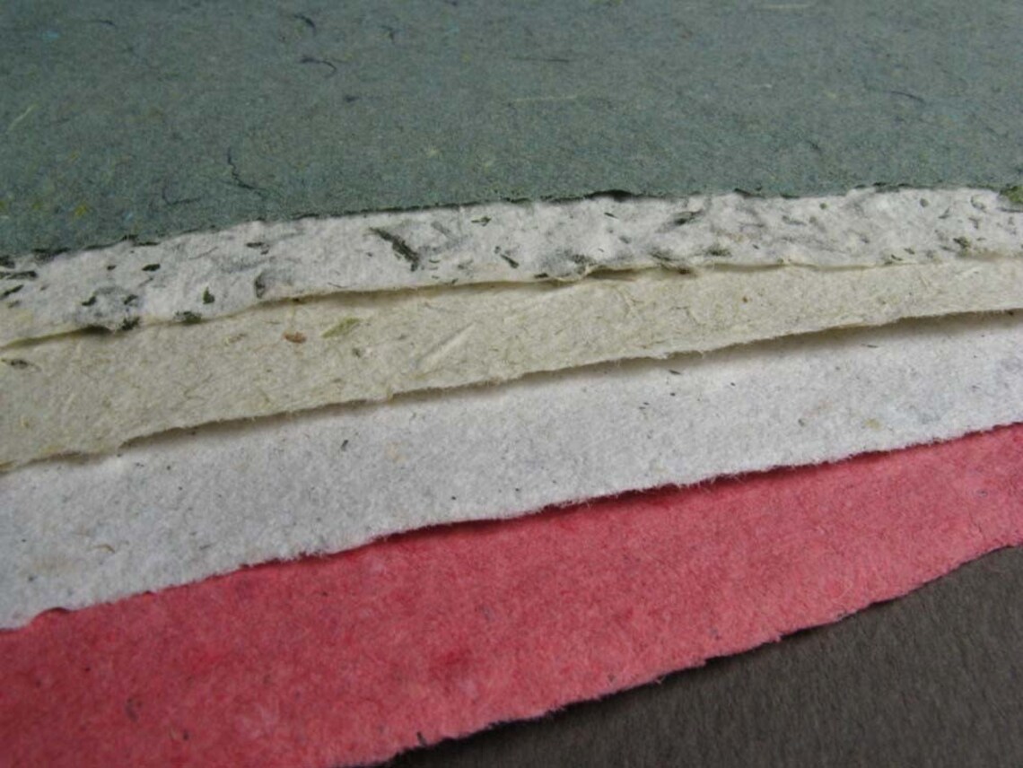 Handmade Paper Recycled Fibers 8.5 X 11 Inches - Etsy