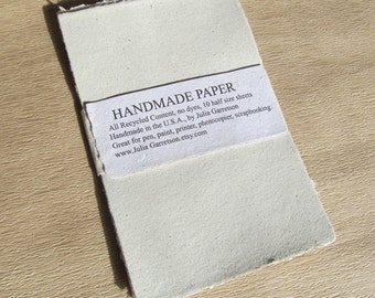 Upcycled Handmade Paper From Recycled Materials. Eco | Etsy