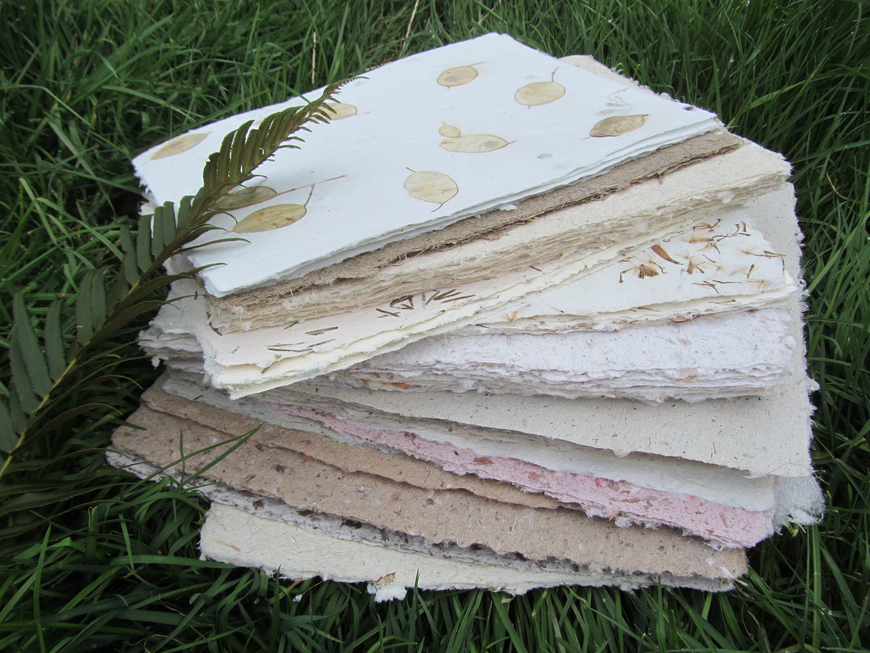 Handmade Recycled Paper - Eco-friendly Mixed Texture Paper, 8.5 X 5.5 ...