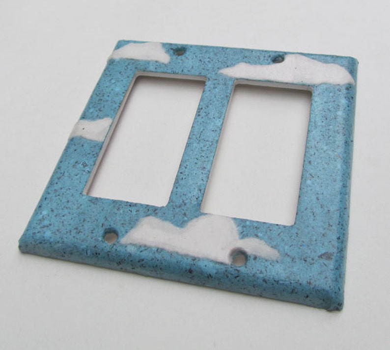 Decorative Cloud Light Switch Plates-recycled Handmade Paper - Etsy