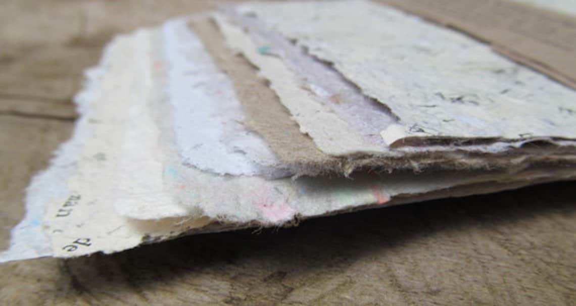 Upcycled Handmade Paper From Recycled Materials. Eco - Etsy
