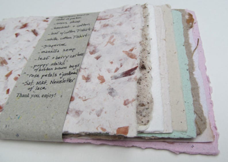 Upcycled Handmade Paper From Recycled Materials. Eco - Etsy