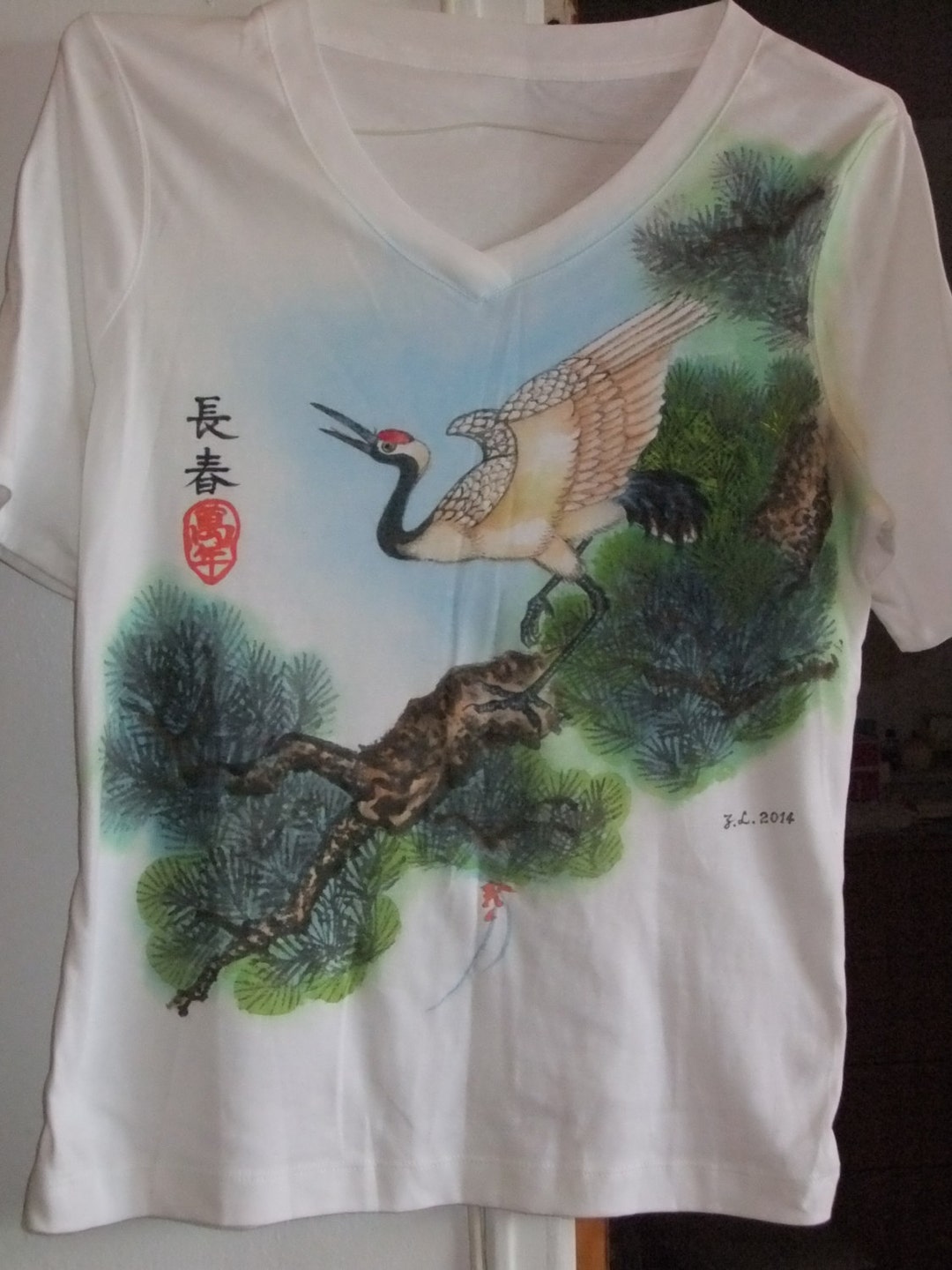 Hand-painted T-shirt - Etsy