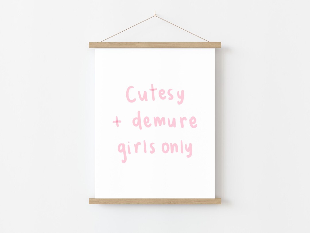 Cutesy and Demure Girls Only Girls Sleepover Poster Teen Girl Bedroom ...