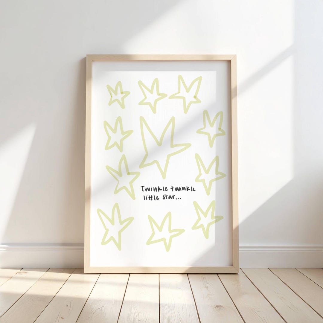 Twinkle Twinkle Little Star Baby Nursery Artwork | Nursery Rhyme Print ...